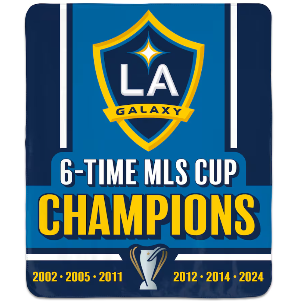 LA GALAXY 2024 MLS CUP CHAMPS 50"X 60" BLANKET – TEAM LA Store