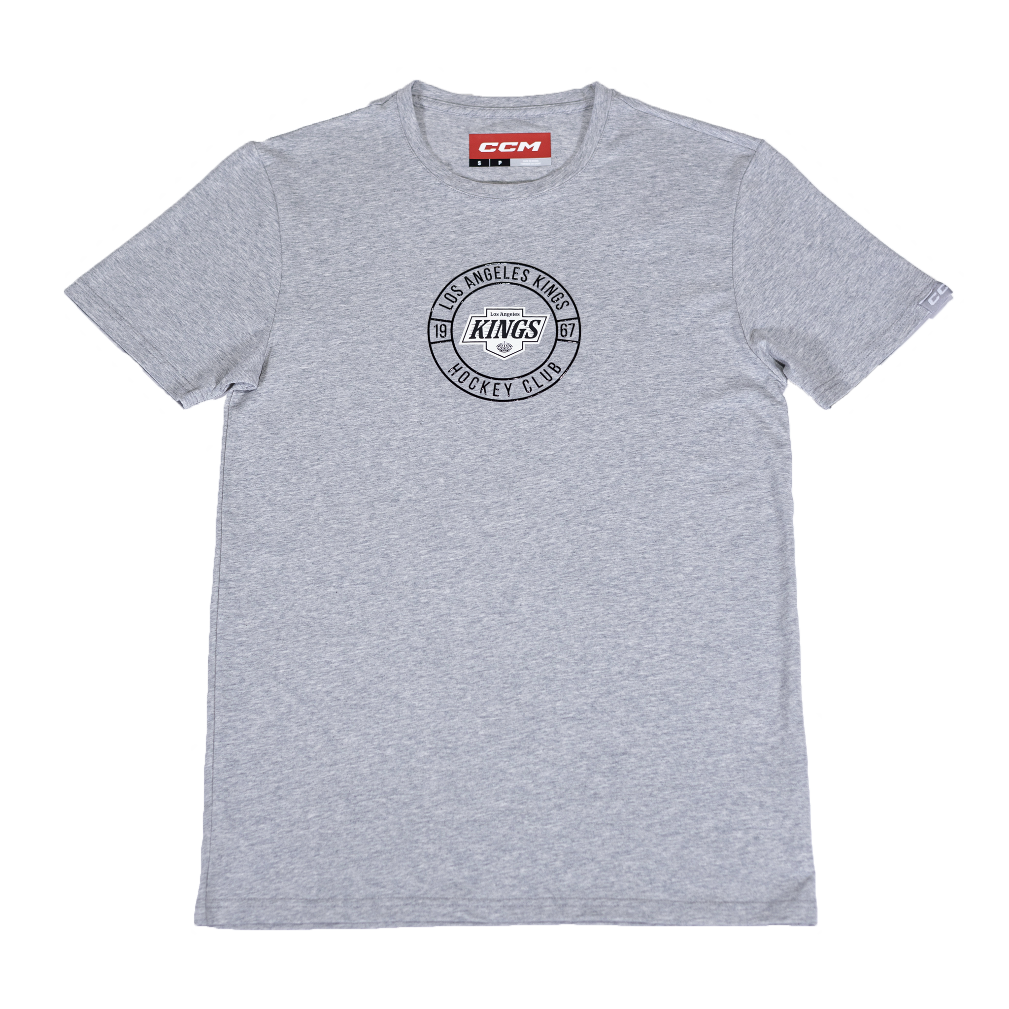 Kings Circle Logo Grey Hockey Short Sleeve Tee – TEAM LA Store
